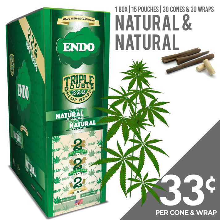 Endo Triple Double Hemp Wraps & Cones Box – ENDO HEMP WRAP